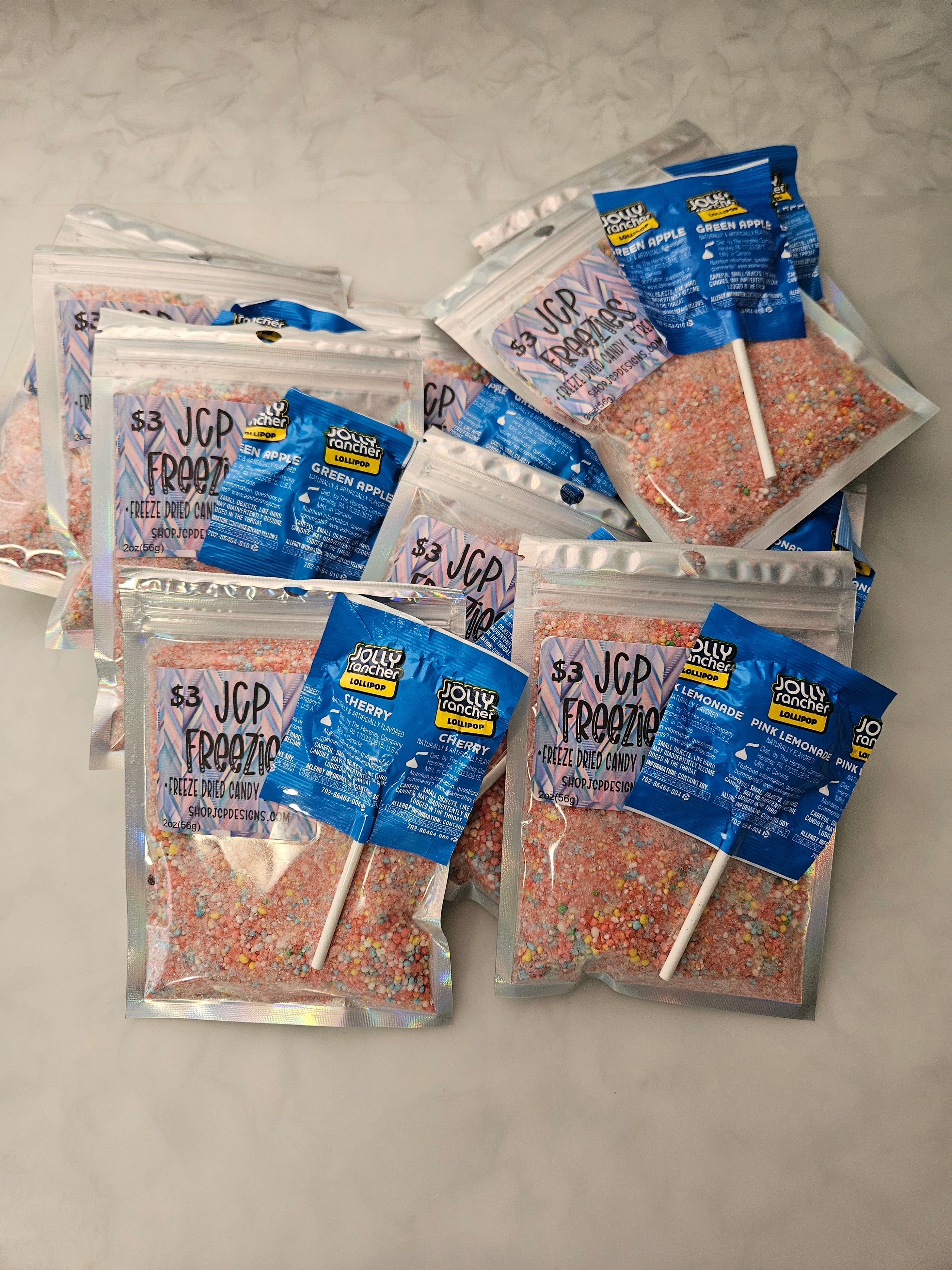 Freeze Dried Sour Candy Dust with sucker | JCP Designs